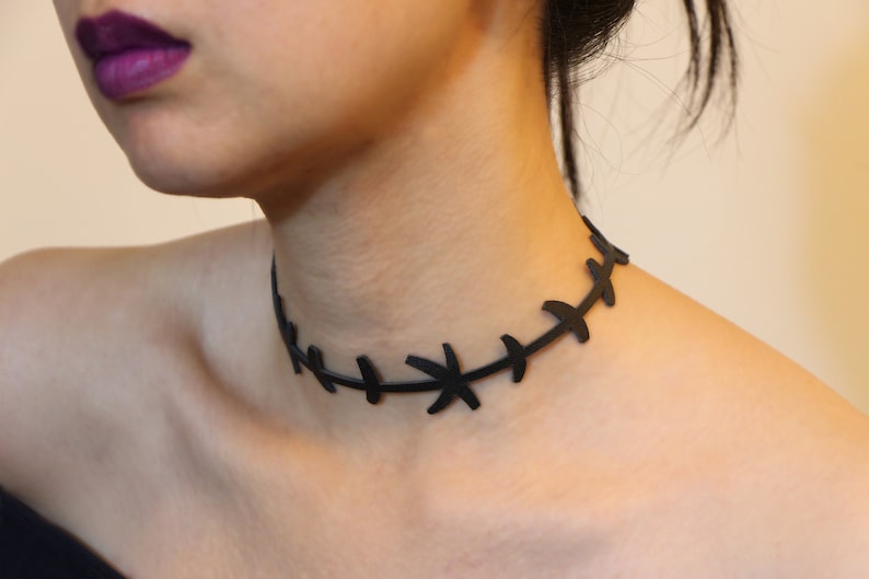 Halloween Leather Choker Template Bundle SVG File PDF - Etsy