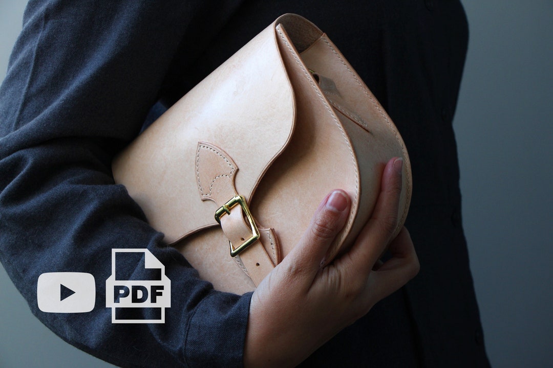 Minimal Leather Saddle Bag Pattern, Handmade Bag, Christmas Gift ...