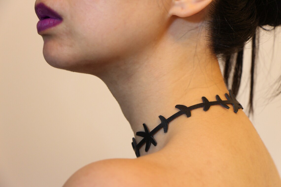 Halloween Leather Choker Template Bundle SVG File PDF - Etsy