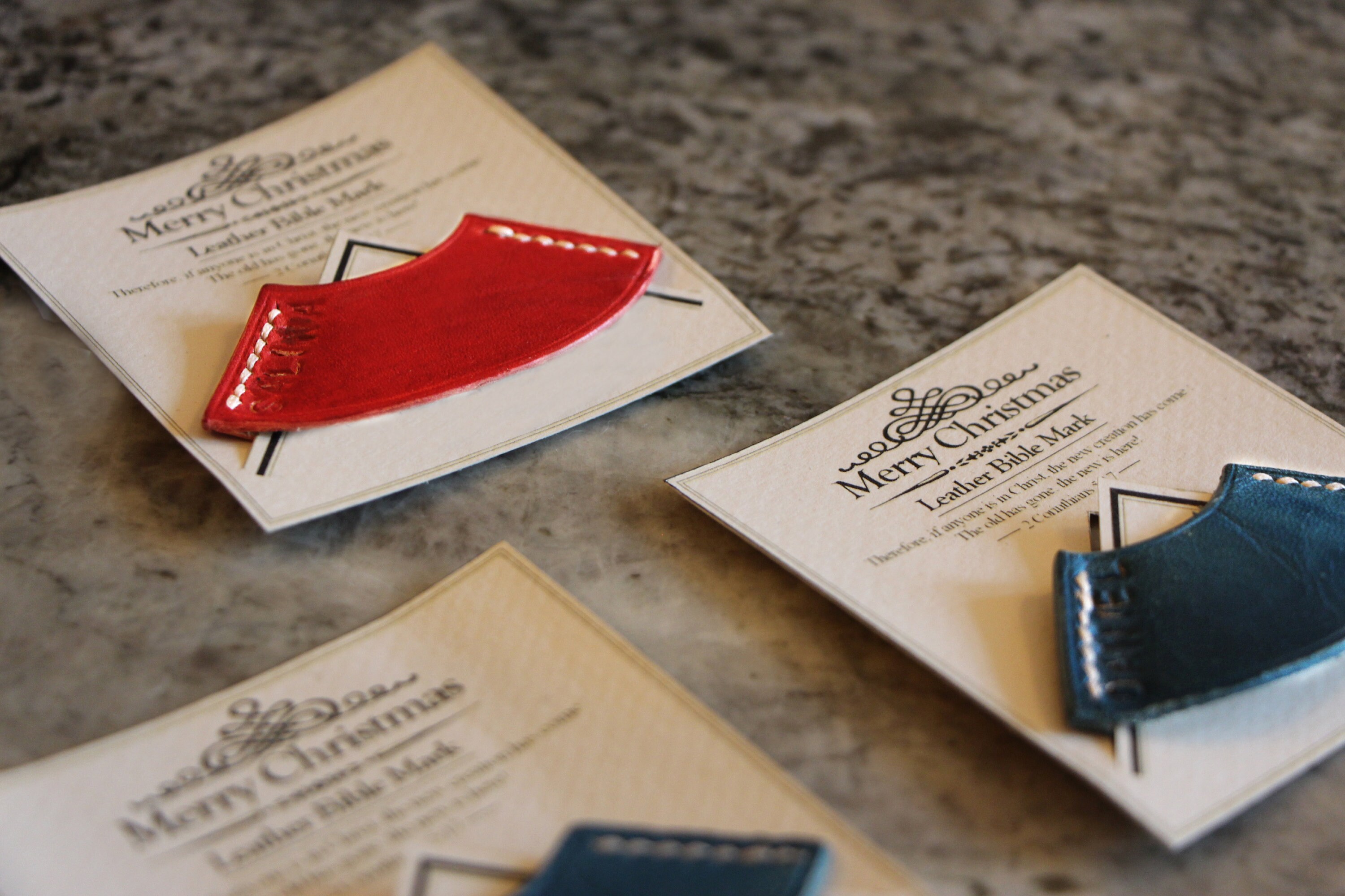 Christmas Leather Bookmark Leather Patterns Leather Gift - Etsy