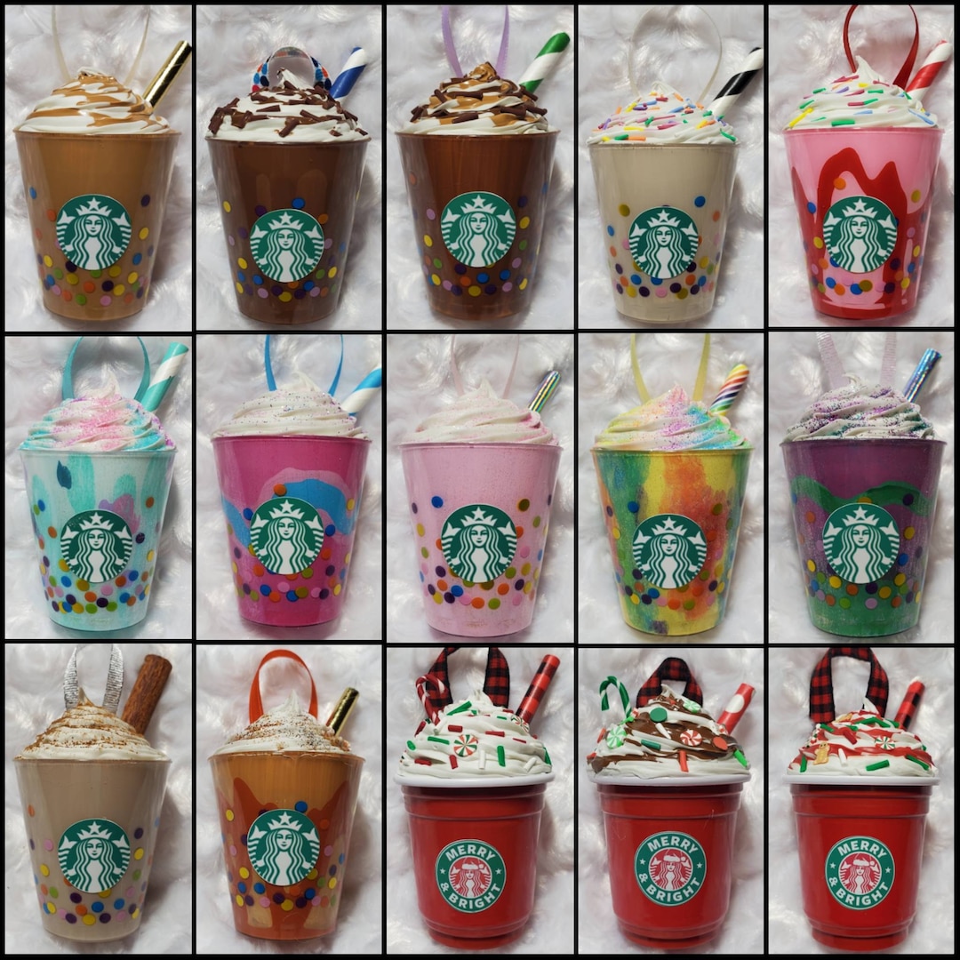 Ornaments / Mini Starbucks Drink / Latte / Hot Cocoa / Frappuccino ...