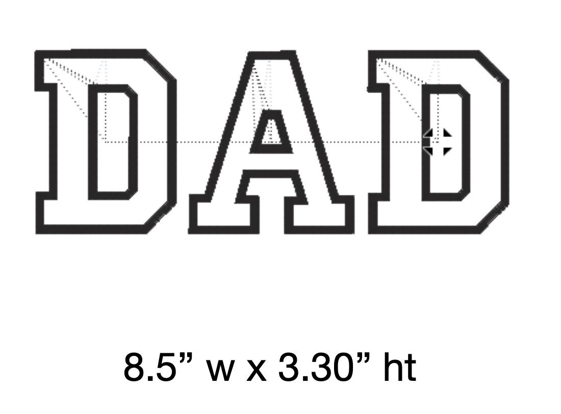 DAD Embroidery Font - Etsy