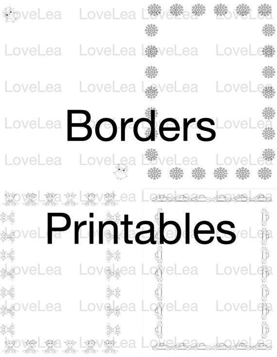 Black And White Book Borders