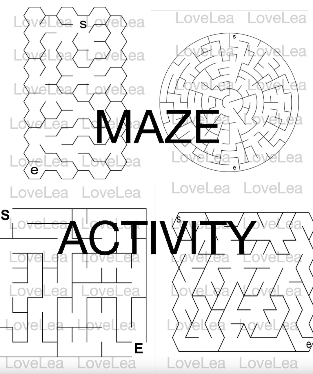 40 Pages Maze Withs Answers - Easy Maze - Maze Activity - Fun Stuff ... 40 Pages Maze Withs Answers - Easy Maze - Maze Activity - Fun Stuff ...