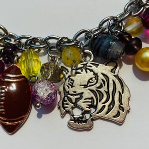 LSU Louisiana State University Charm Bracelet Geaux Tigers - Etsy
