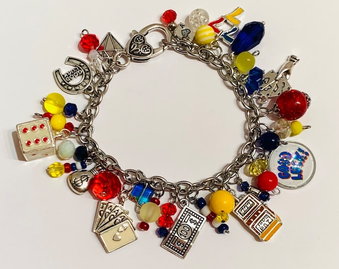 Casino Gambling Gaming Las Vegas Charm Bracelet - Etsy