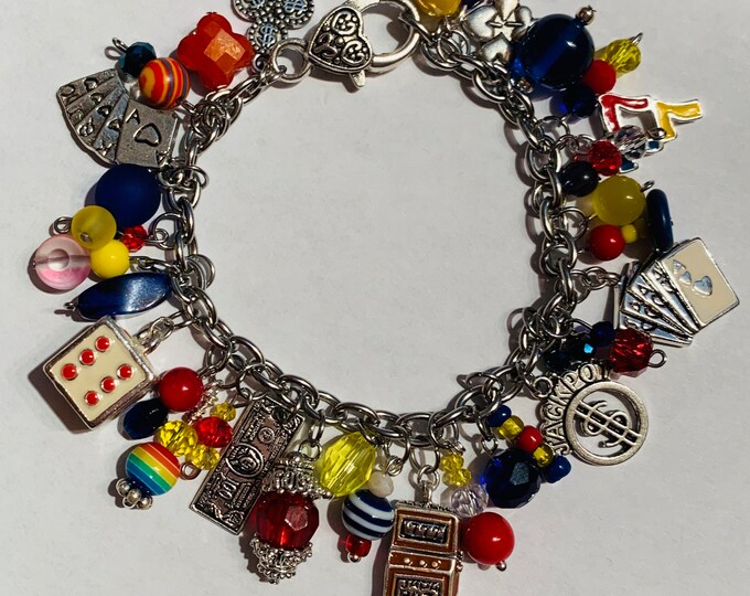 Casino Gambling Gaming Las Vegas Charm Bracelet - Etsy