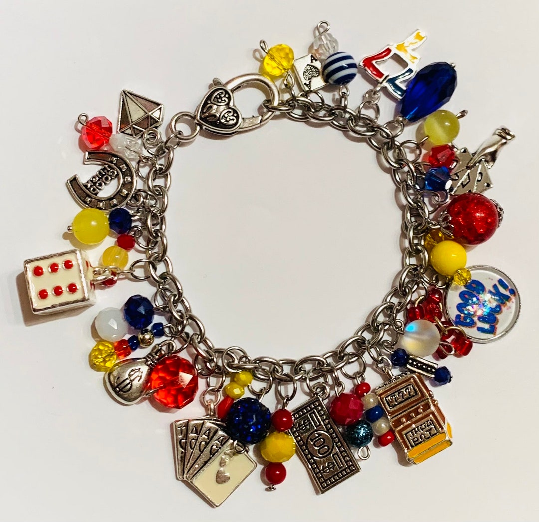 Casino Gambling Gaming Las Vegas Charm Bracelet - Etsy