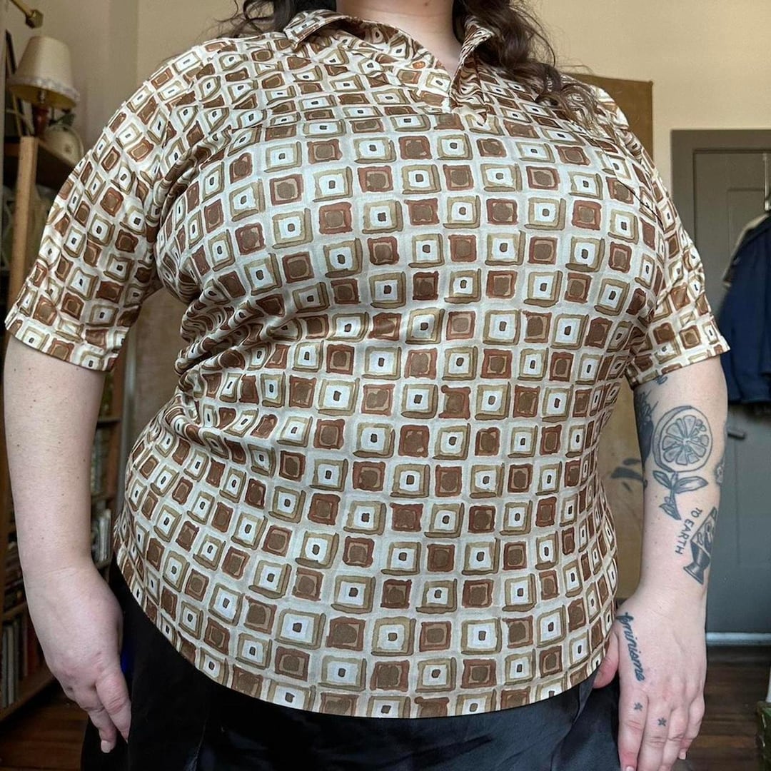 1980s Lady Dache Polyester Dagger Collared Blouse. Tag Size XL. Excellent Condition. - Etsy