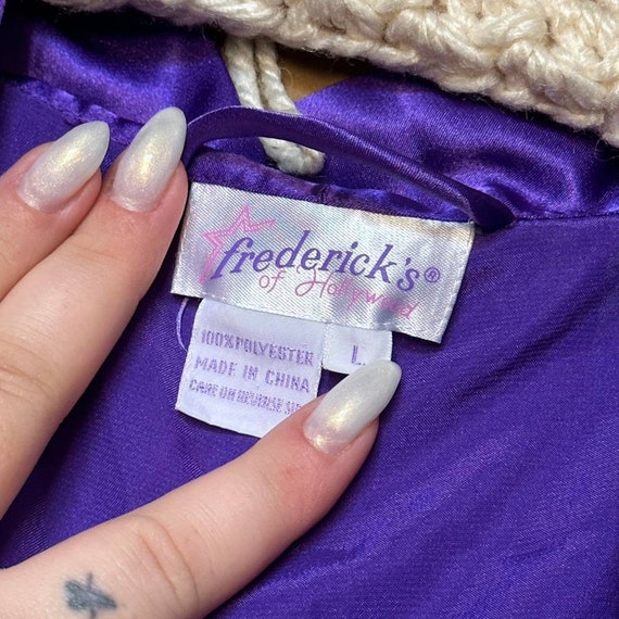 Vintage Fredericks of Hollywood Purple Satin Robe (Si… - Gem