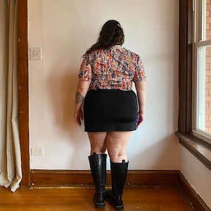 1980s Haband for Her Floral Polyester Short Sleeve Blouse. Fits up to ...