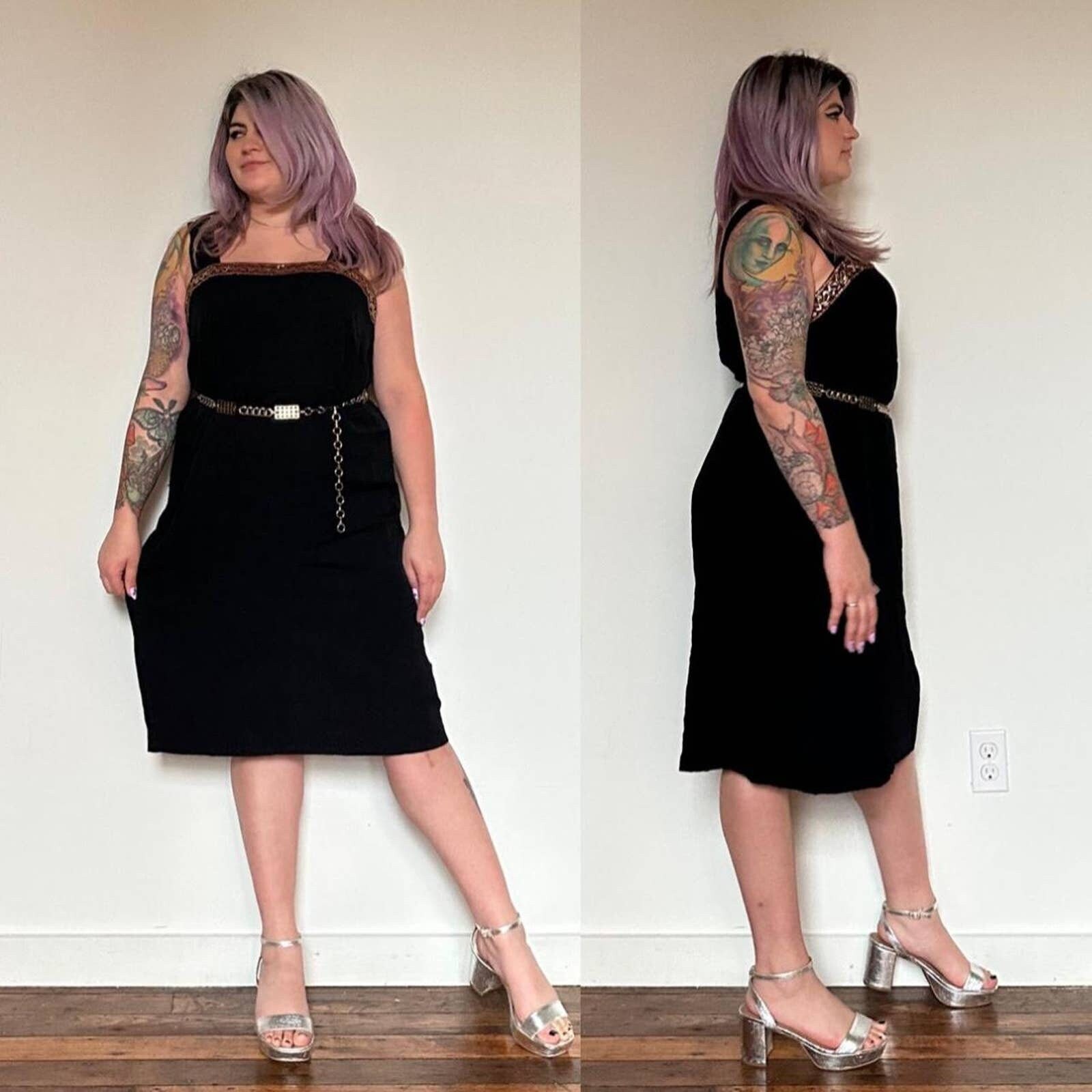 1990s Diana Kay Black Squareneck Shift Dress. Rayon Acetate. - Etsy