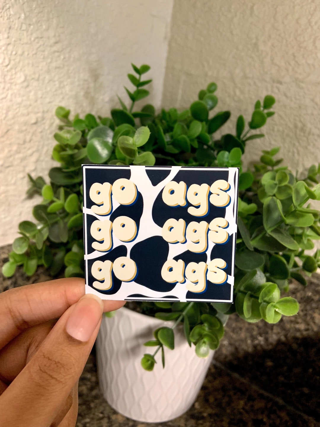UC Davis Go Ags Sticker Davis Cow Sticker UCD Waterproof - Etsy