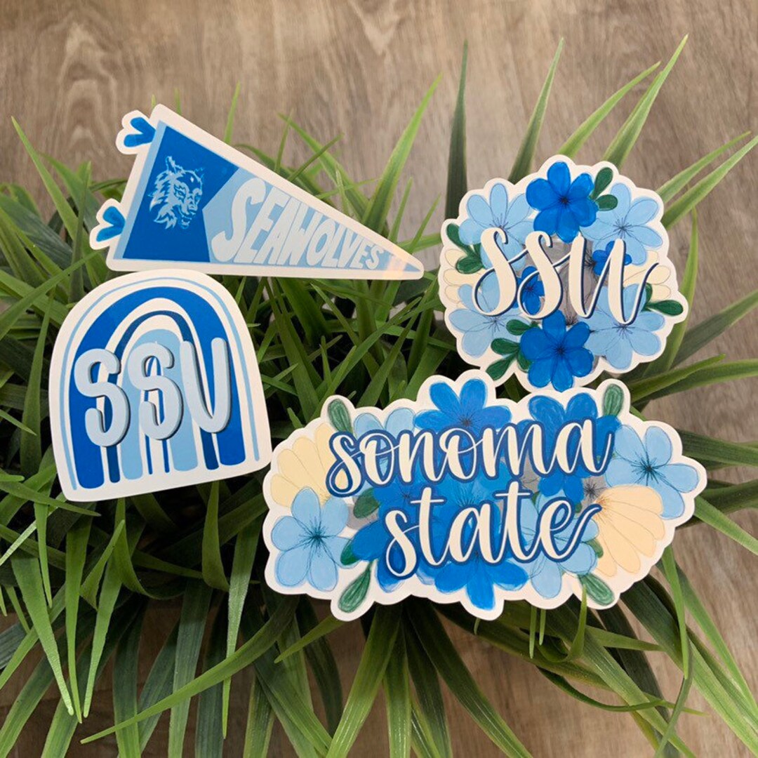 Sonoma State Sticker Set: SSU Laptop Decals, Waterproof for Laptops ...
