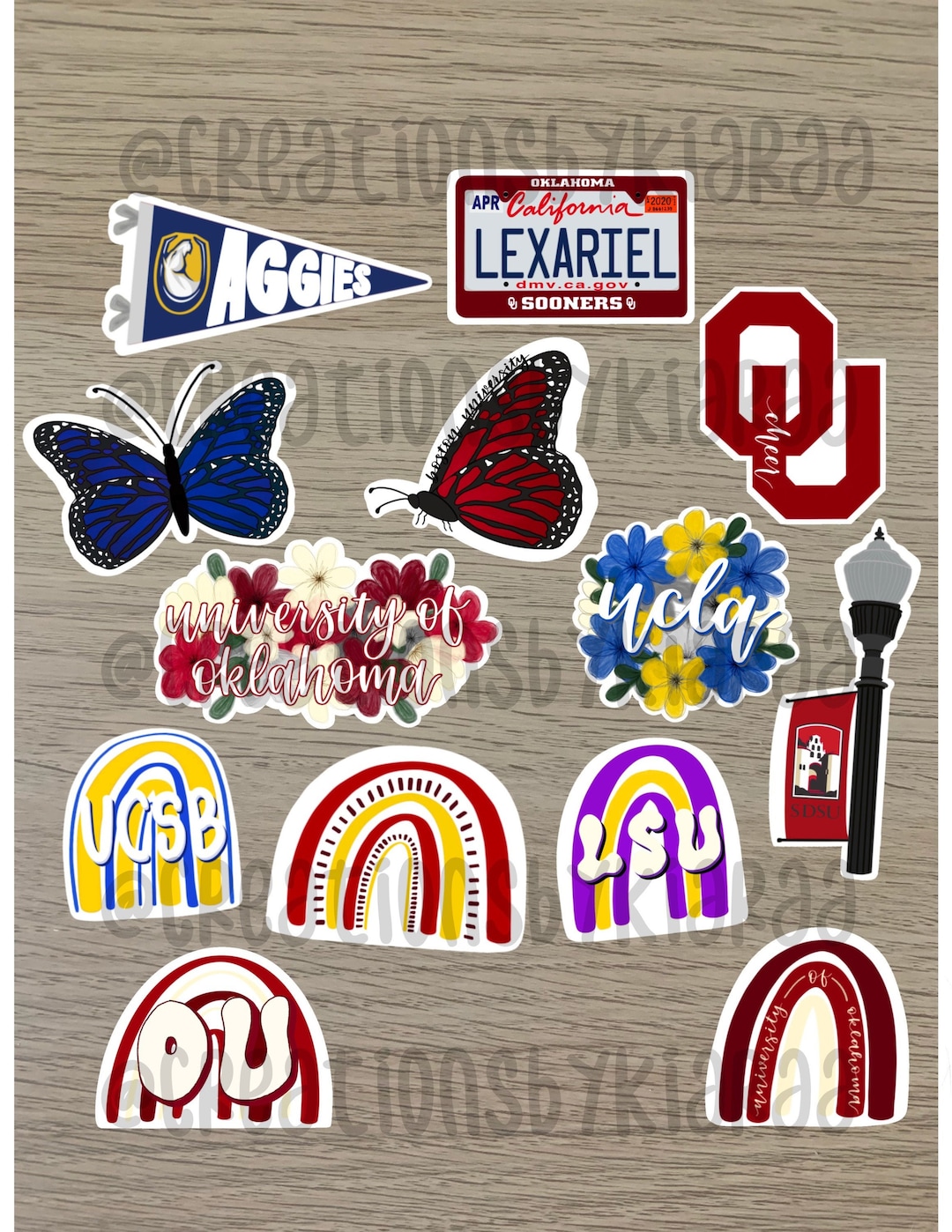 Personalized College Stickers: Custom Waterproof Stickers for Students ...
