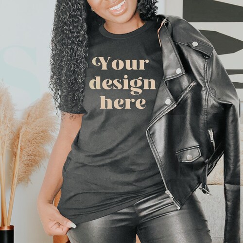 Black Model Mockup Bella Canvas Mockup Bella Canvas 3001 - Etsy