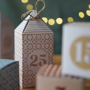 Printable Advent Calendar, BOHO, Countdown to Christmas, DIY, Instant ...