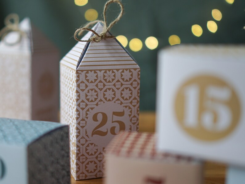 Printable Advent Calendar BOHO Countdown to Christmas DIY | Etsy