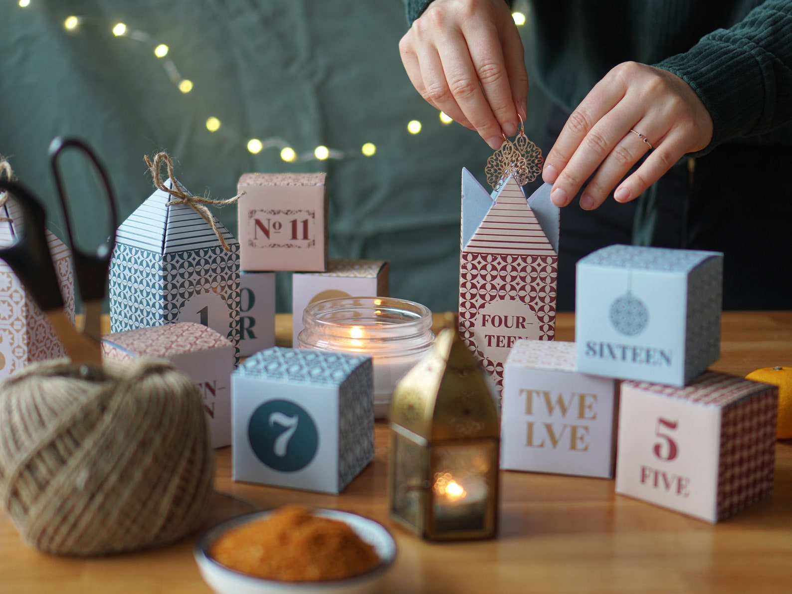 Printable Advent Calendar BOHO Countdown to Christmas DIY | Etsy