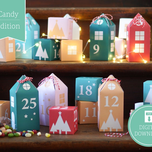 Advent Calendar Printable Boxes - Etsy