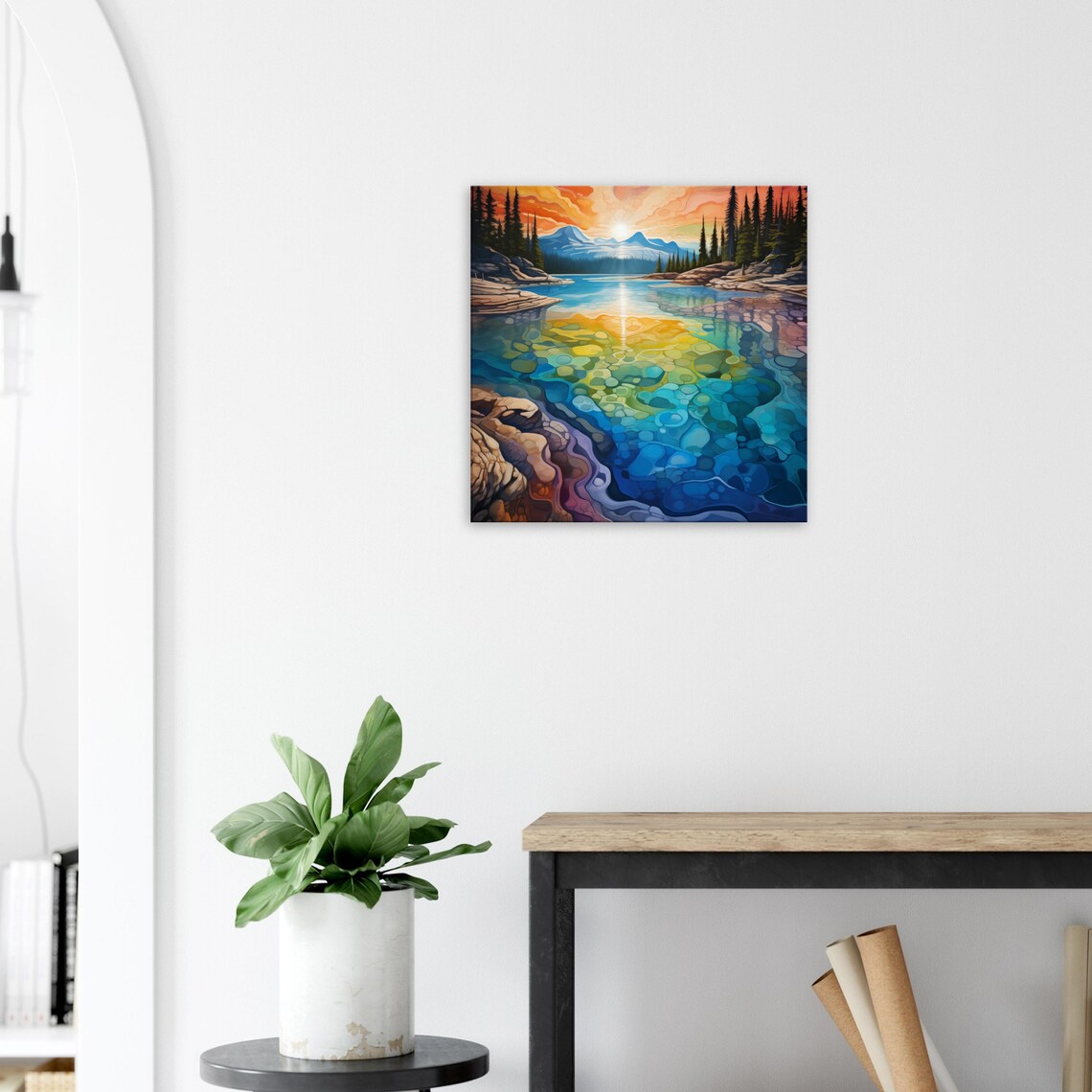 Grand Prismatic Lake Yellowstone National Park Digital Printable Art ...