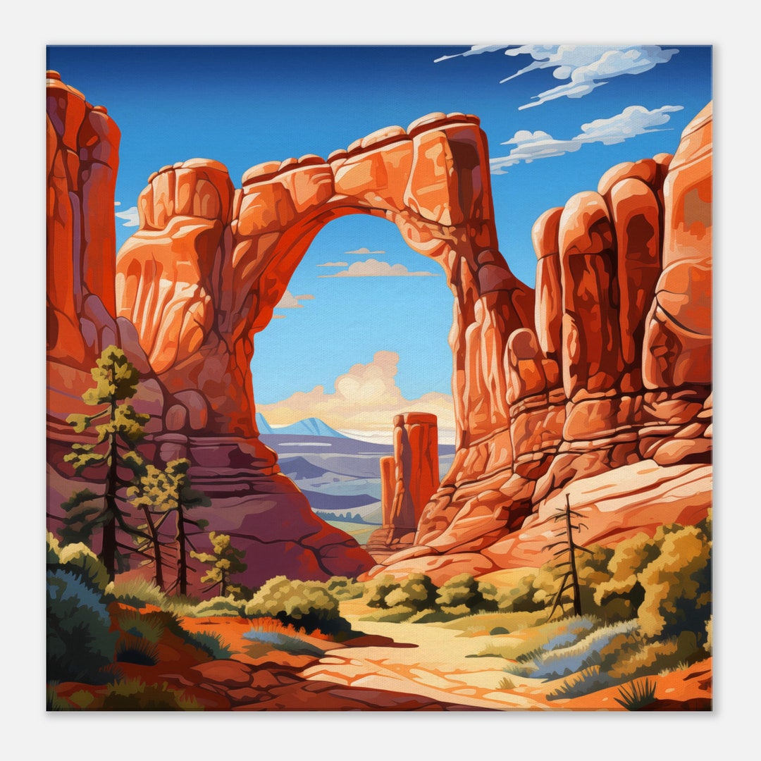 Arches National Park Digital Printable Art File Landscape Landmark Wall ...