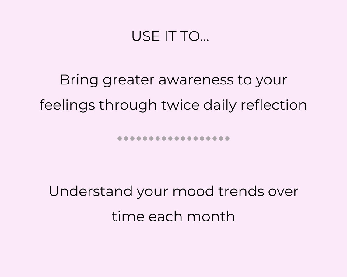 Monthly Mood Tracker Printable, Feelings Journal, Daily Mood, Daily ...