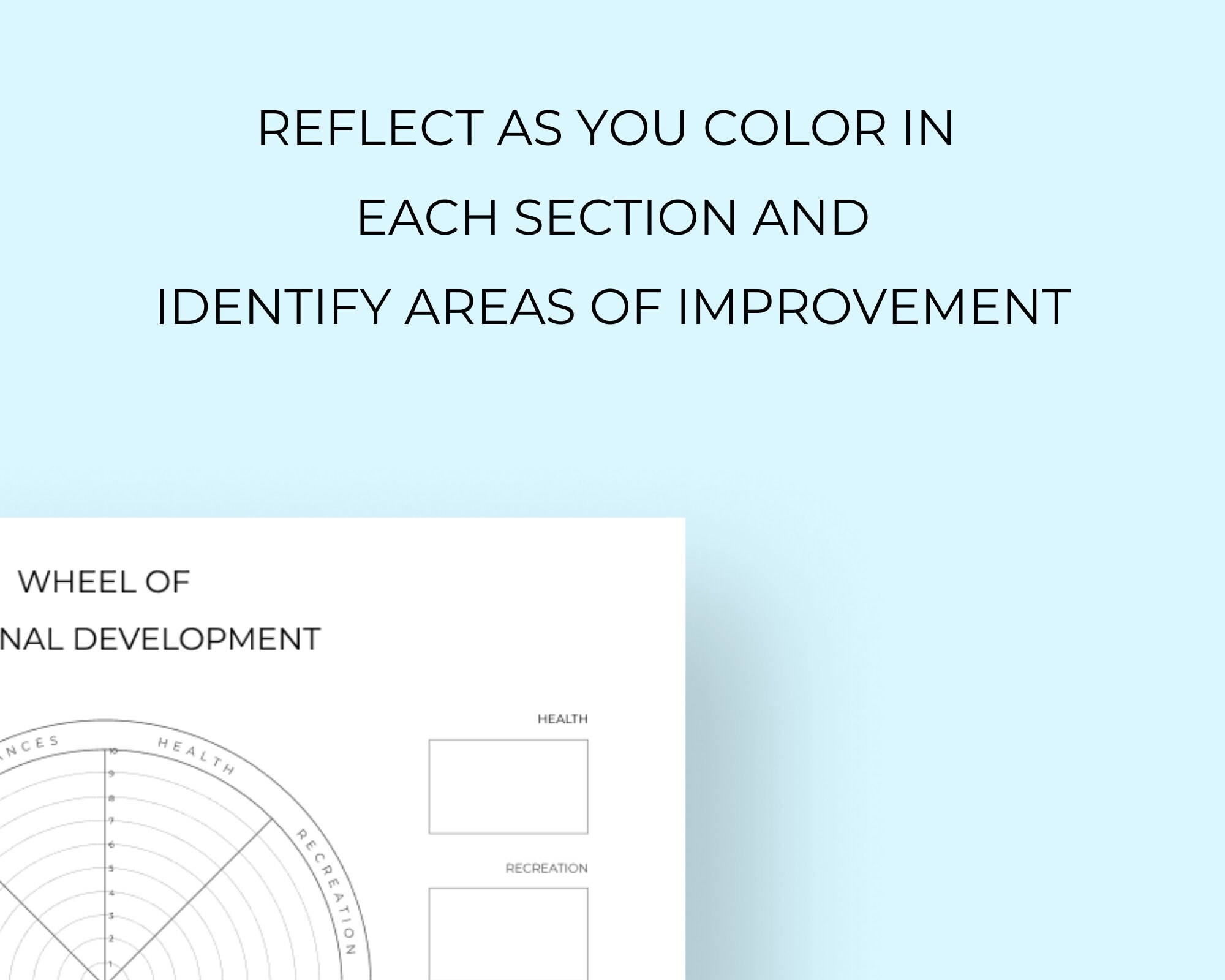 Wheel of Life Printable PDF Wheel of Life Balance Personal - Etsy