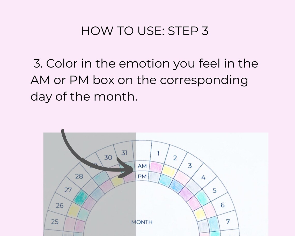 Monthly Mood Tracker Printable, Feelings Journal, Daily Mood, Daily ...