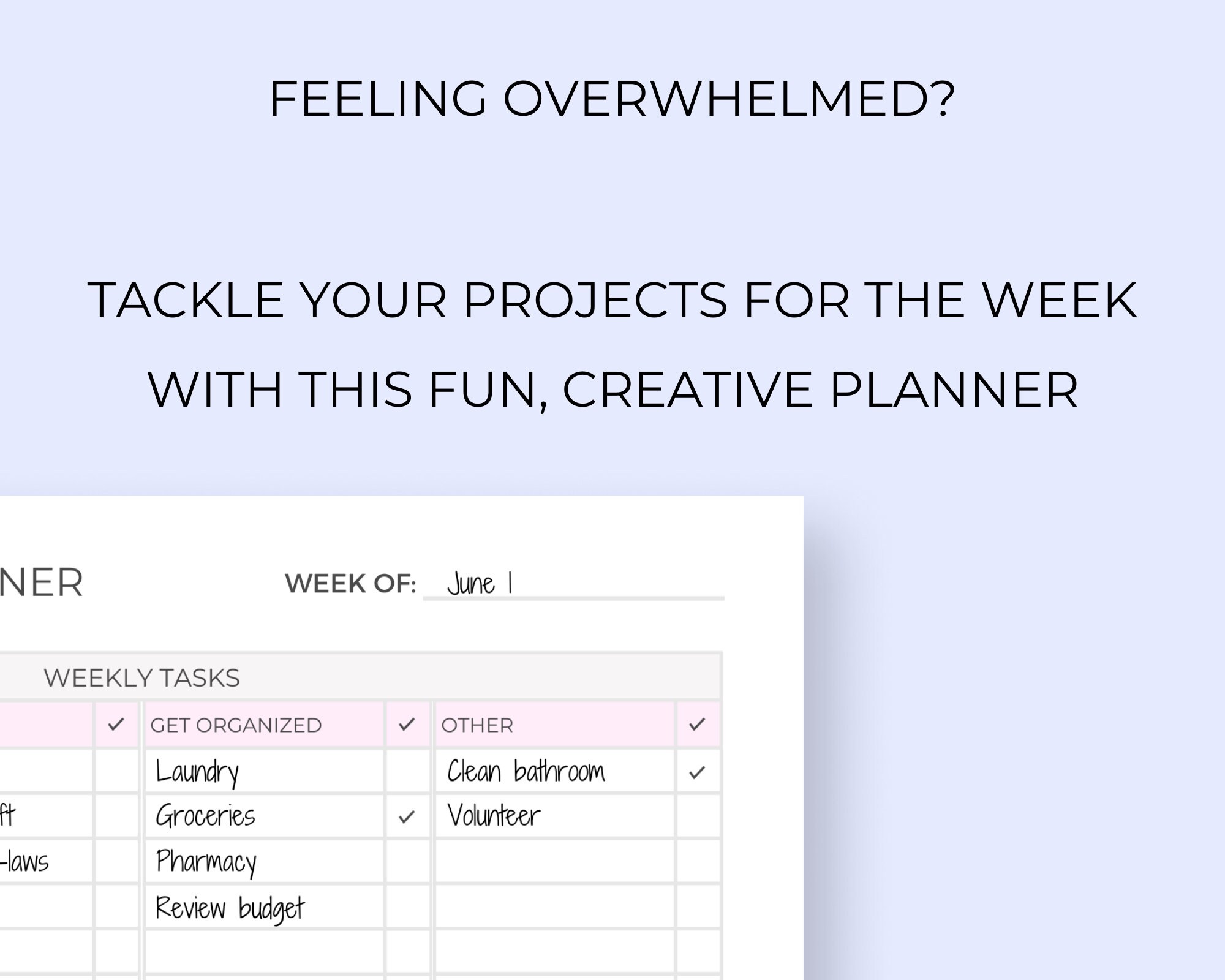 Weekly Habit Planner, Weekly Routine, Task Manager, Tracker, Printable ...