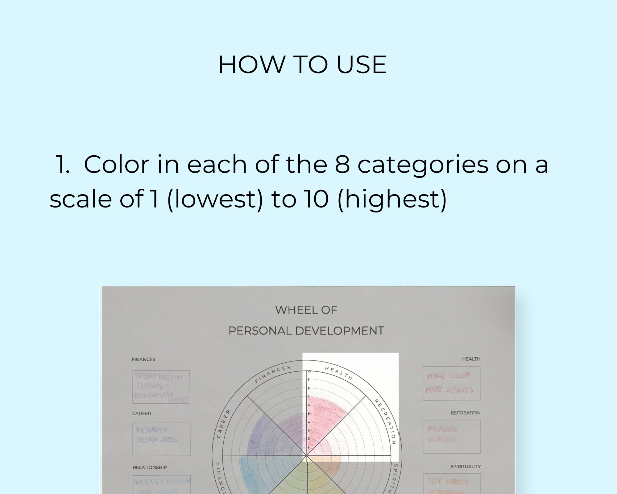 Wheel of Life Printable PDF Wheel of Life Balance Personal - Etsy Canada
