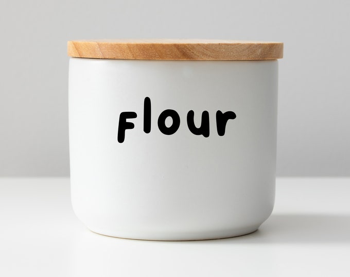 Self-raising Flour, Plain Flour, Bread Flour Vinyl Sticker Decal Labels ...