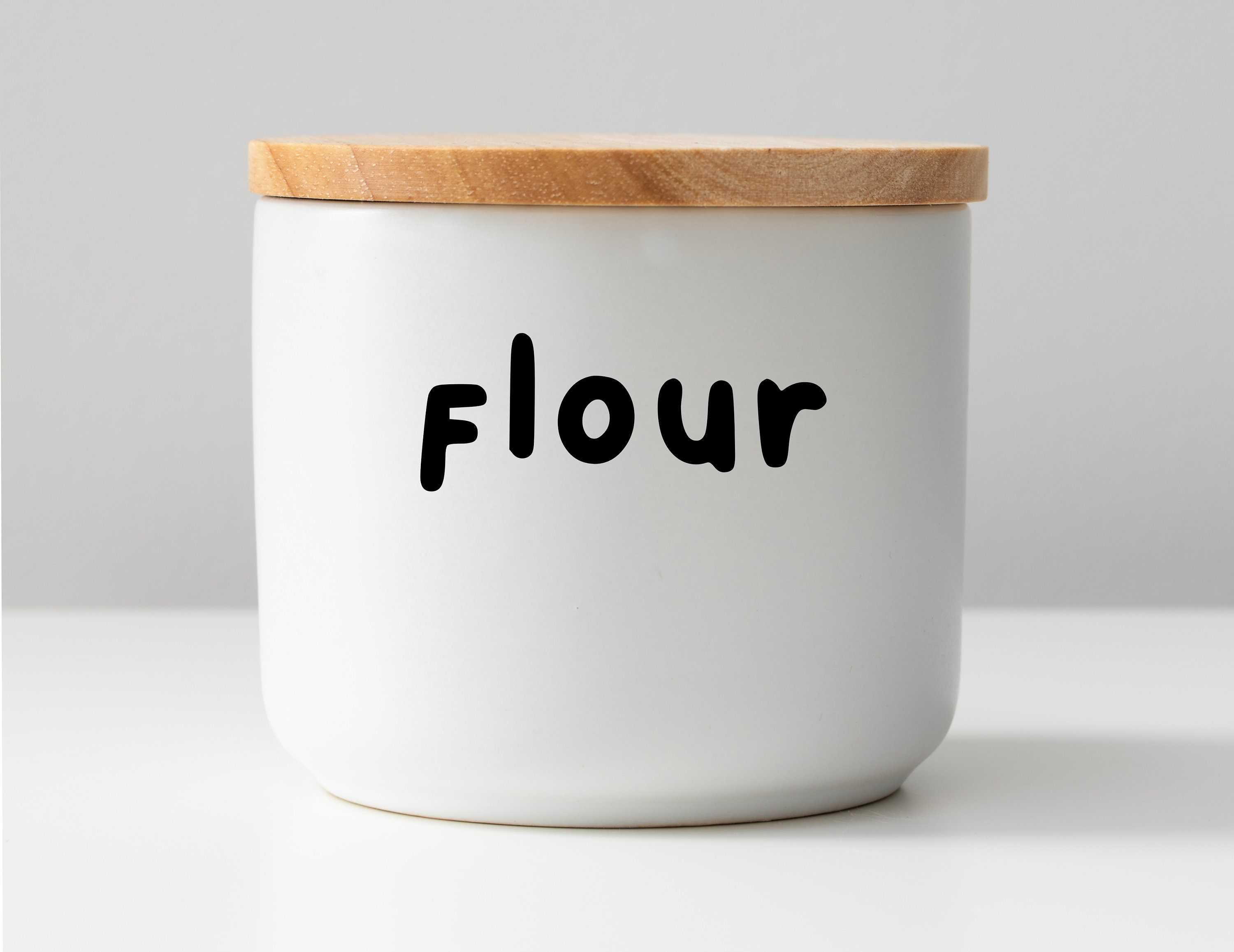 Flour Jar Label - Sugar Container Decal - Kitchen Storage Labels - Etsy