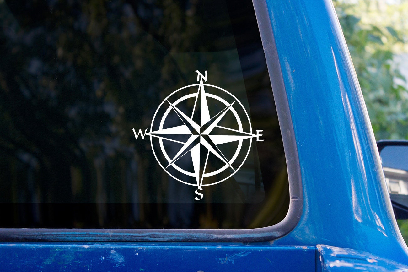 Nautical Compass Decal Etsy