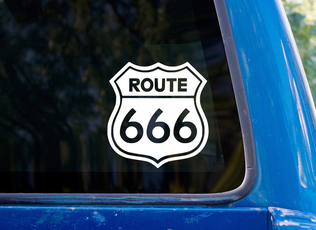Route 666 Sign Vinyl Sticker Decal - Etsy