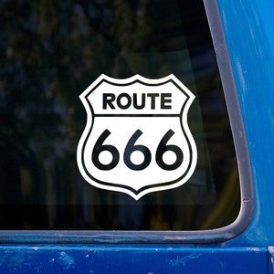 Route 666 Sign Vinyl Sticker Decal - Etsy