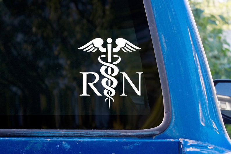 RN Registered Nurse Vinyl Decal - Etsy