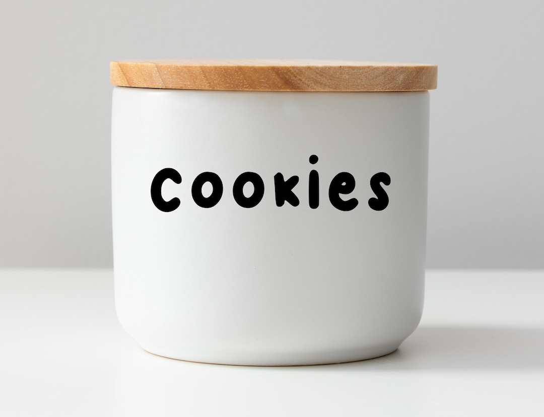 Cookie Jar Label - Cookies Vinyl Sticker Kitchen Decal - Etsy