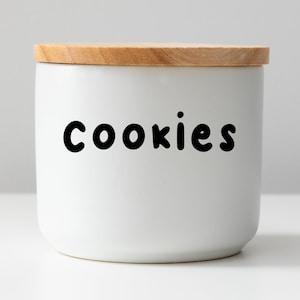 Cookie Jar Label - Cookies Vinyl Sticker Kitchen Decal - Etsy