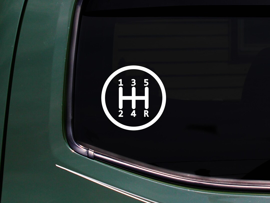 Stick Shift Symbol Vinyl Sticker - 5 Speed Manual Car Decal - Etsy