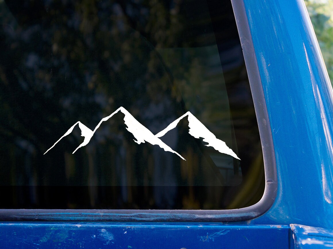 Mountain Range Vinyl Sticker Decal - Etsy