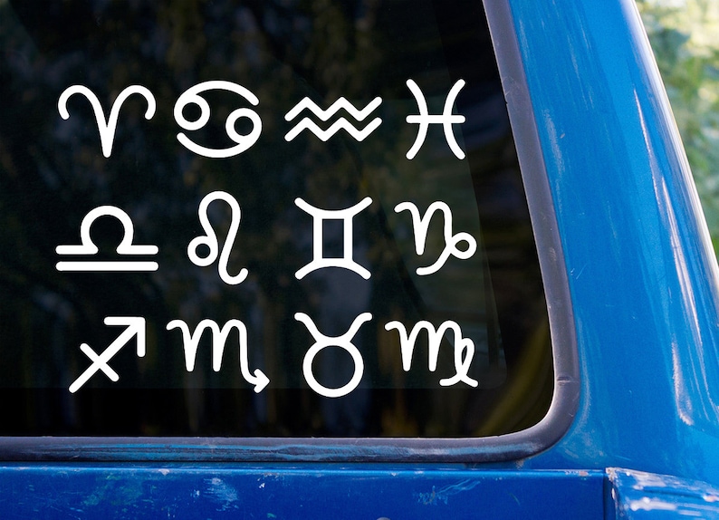 Zodiac Signs Vinyl Sticker Decals - 12 Pack - Etsy