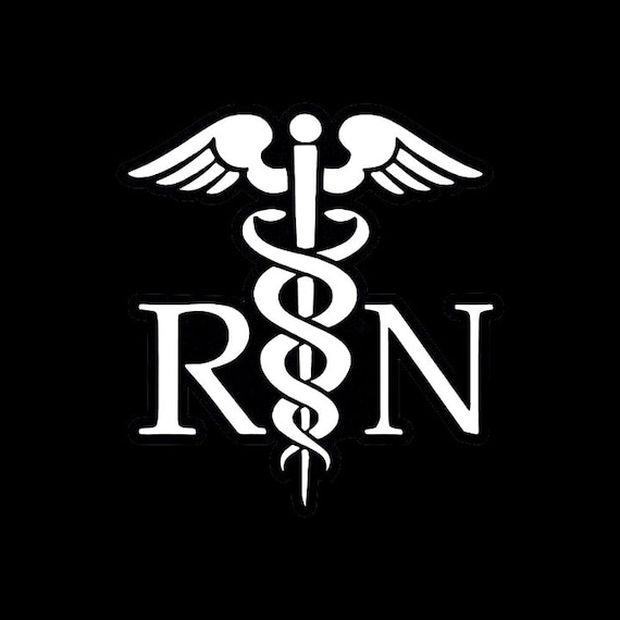RN Registered Nurse Vinyl Decal | Etsy