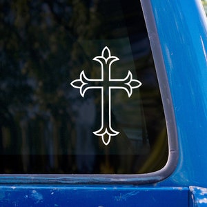 Decorative Cross Religious Decal - Etsy