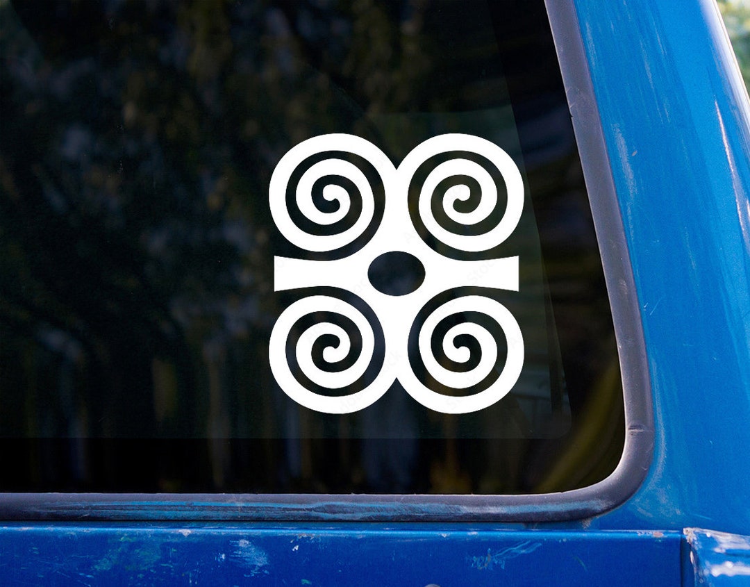 Dwennimmen Adinkra Symbol Vinyl Sticker - Ram's Horns Strength Decal - Etsy
