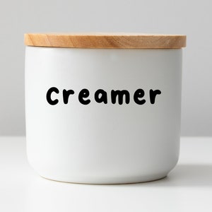Creamer Jar Label - Coffee Creamer Cup Kitchen Decal Sticker - Etsy