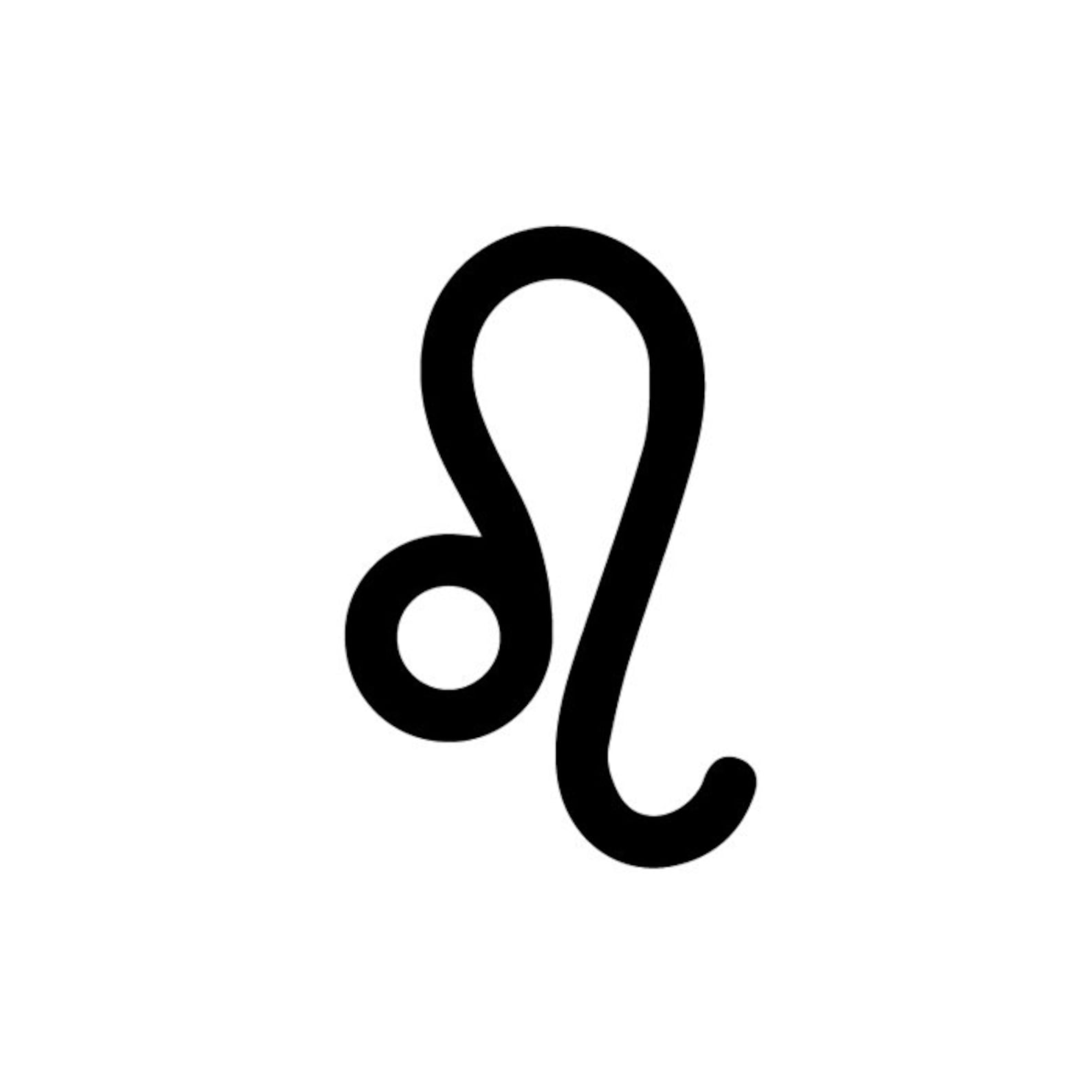 Leo Zodiac Symbol Decal - Etsy
