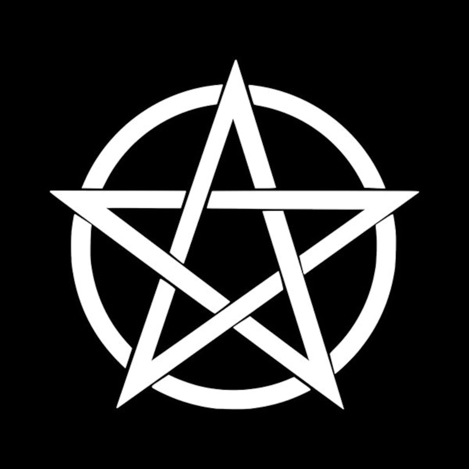 Pentagram Vinyl Sticker Decal - Pentacle Wiccan Symbol - Etsy