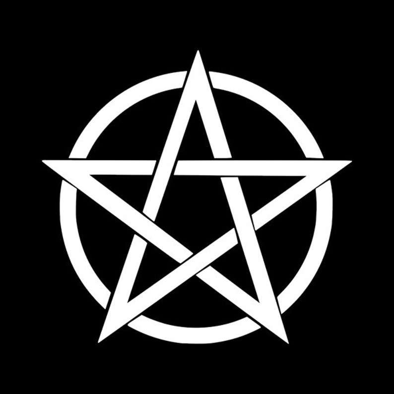 Pentagram Vinyl Sticker Decal - Pentacle Wiccan Symbol - Etsy
