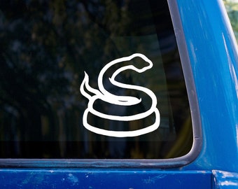 Snake Coiled Striking Vinyl Window Decal BS064 - Etsy